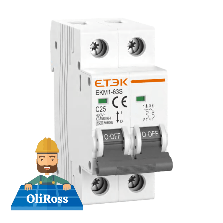 2P Mini Circuit Breaker AC – Oliross Solar