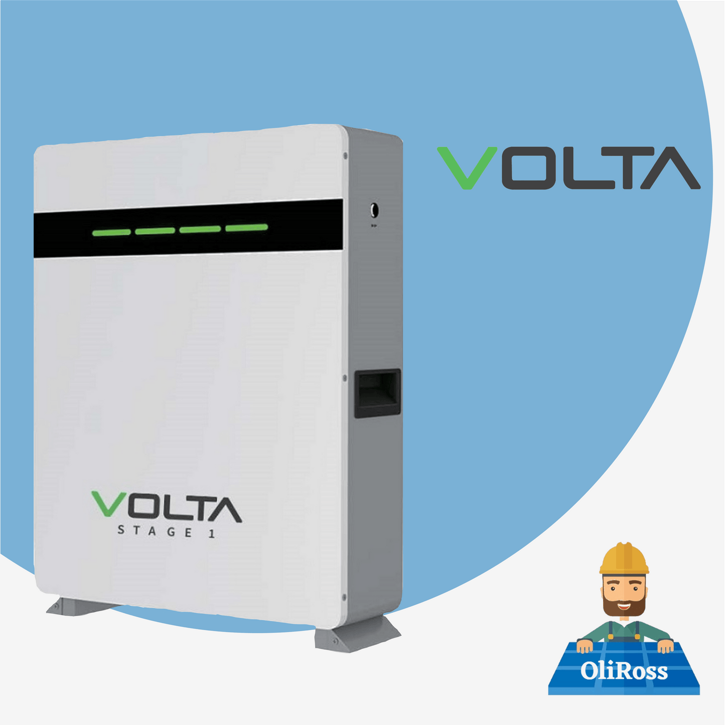 Volta 5.12kW Lithium Ion Battery 51.2V 100Ah - Stage 1 – Oliross Solar