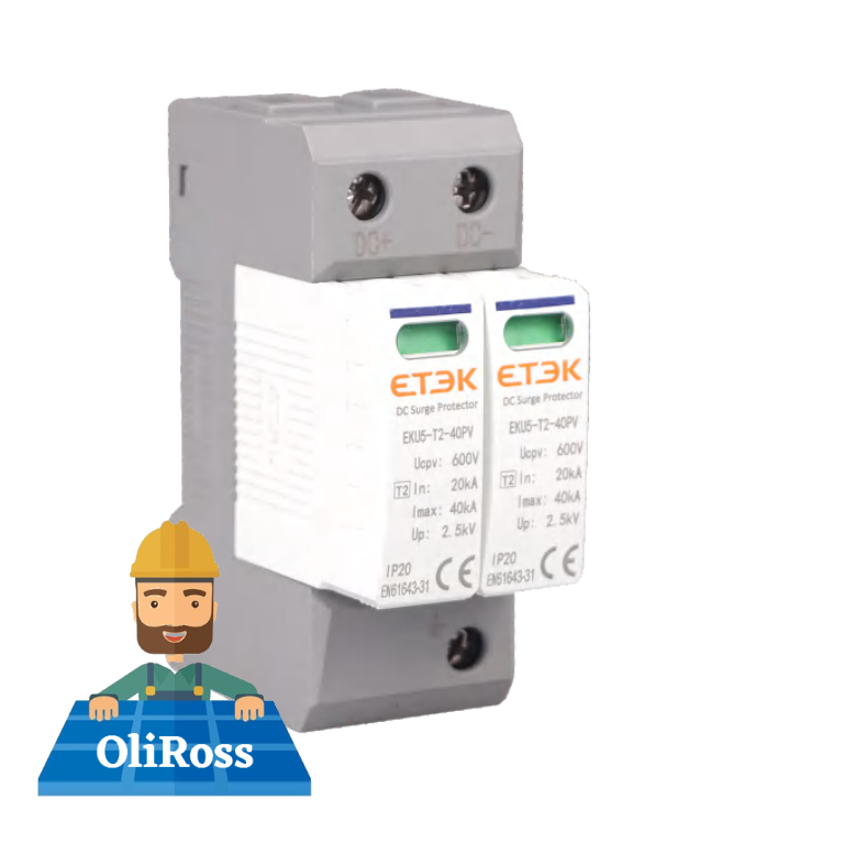 2P Surge Protector 600V Mini Circuit Breaker DC – Oliross Solar