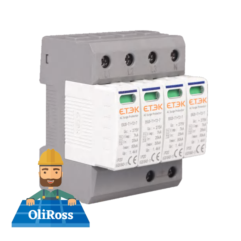 4P Surge Protecter 280V Mini Circuit Breaker AC – Oliross Solar